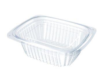 12oz OPS Clear Plastic Rectangular Food Container with Lid