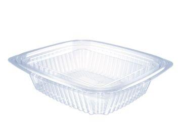 24oz OPS Clear Plastic Rectangular Food Container with Lid