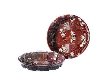(S)Plastic Takeaway Sushi Platter Container with Lid - Laiwell
